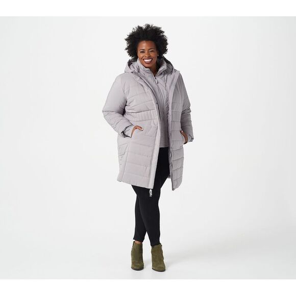 zuda | Jackets & Coats | Zuda Womens Jacket Sz L Quilted Puffer ...